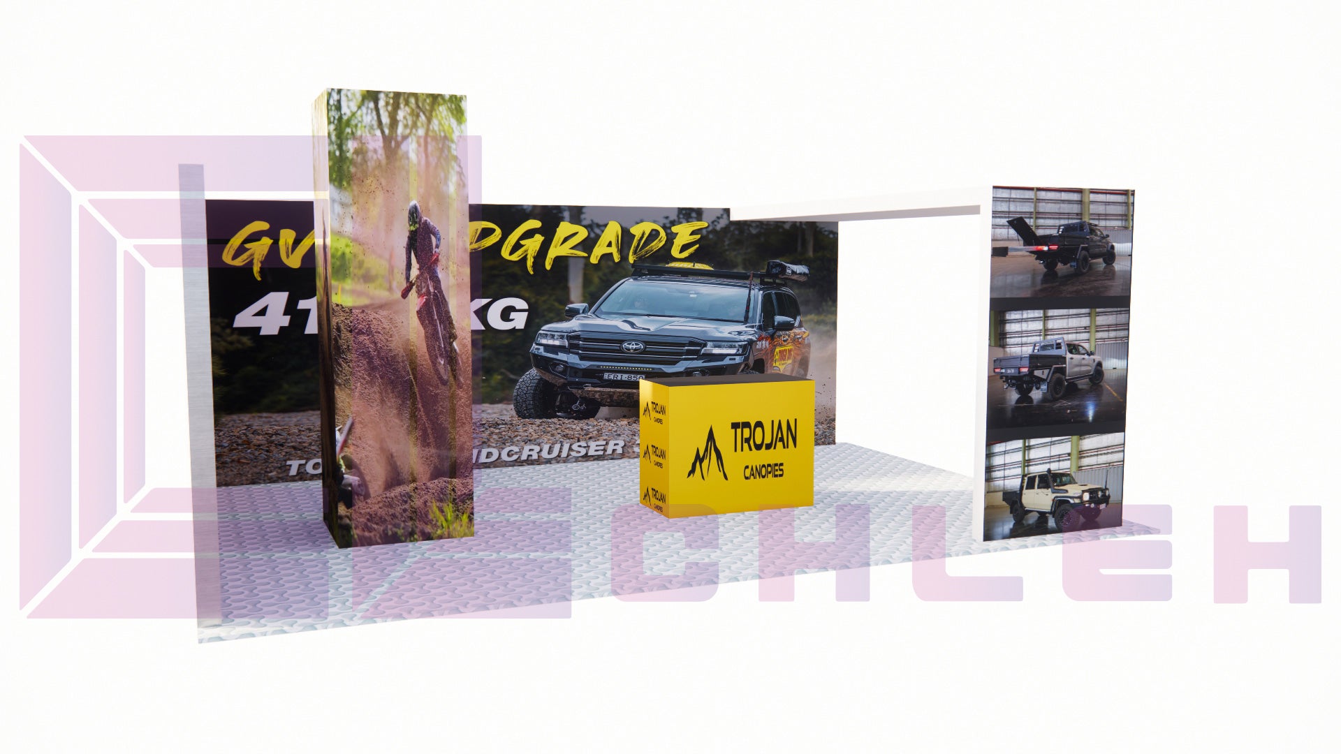 Creative Luminars Dynamic 20x10 Booth Featuring LED Tower