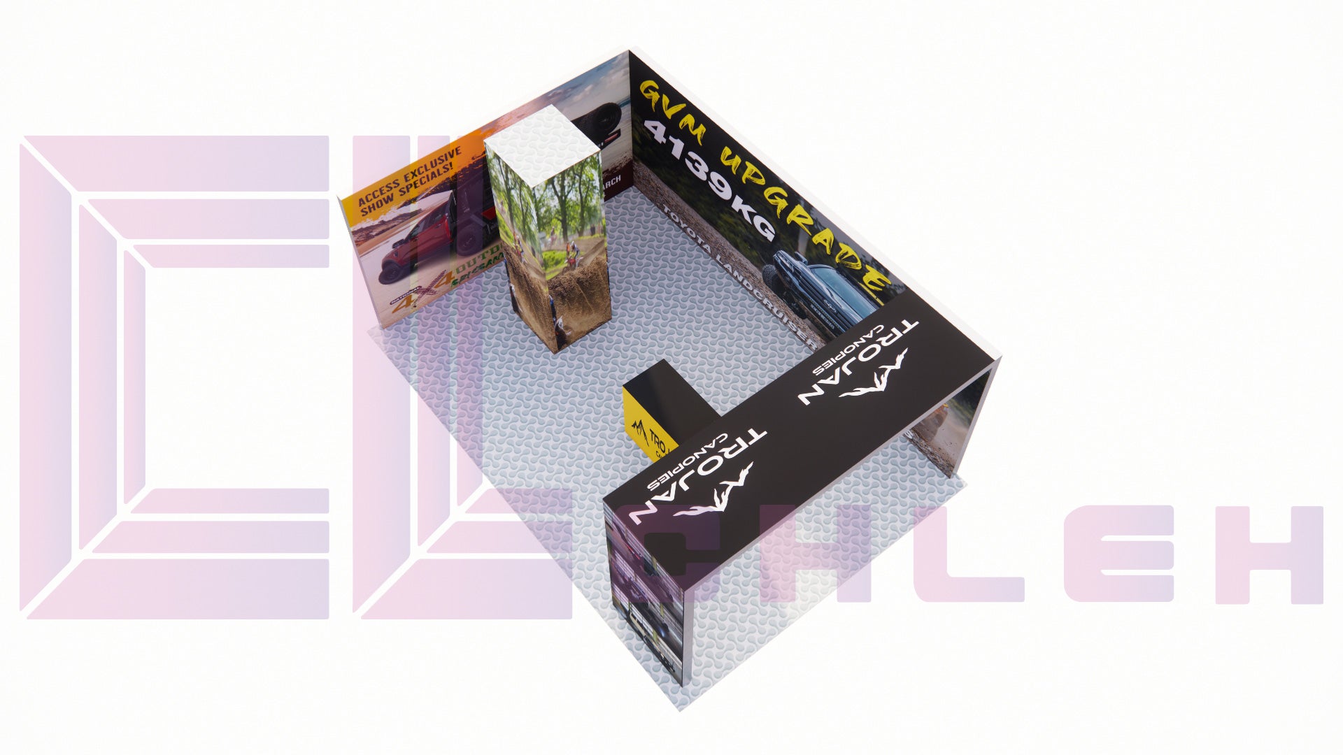 Creative Luminars Dynamic 20x10 Booth Featuring LED Tower