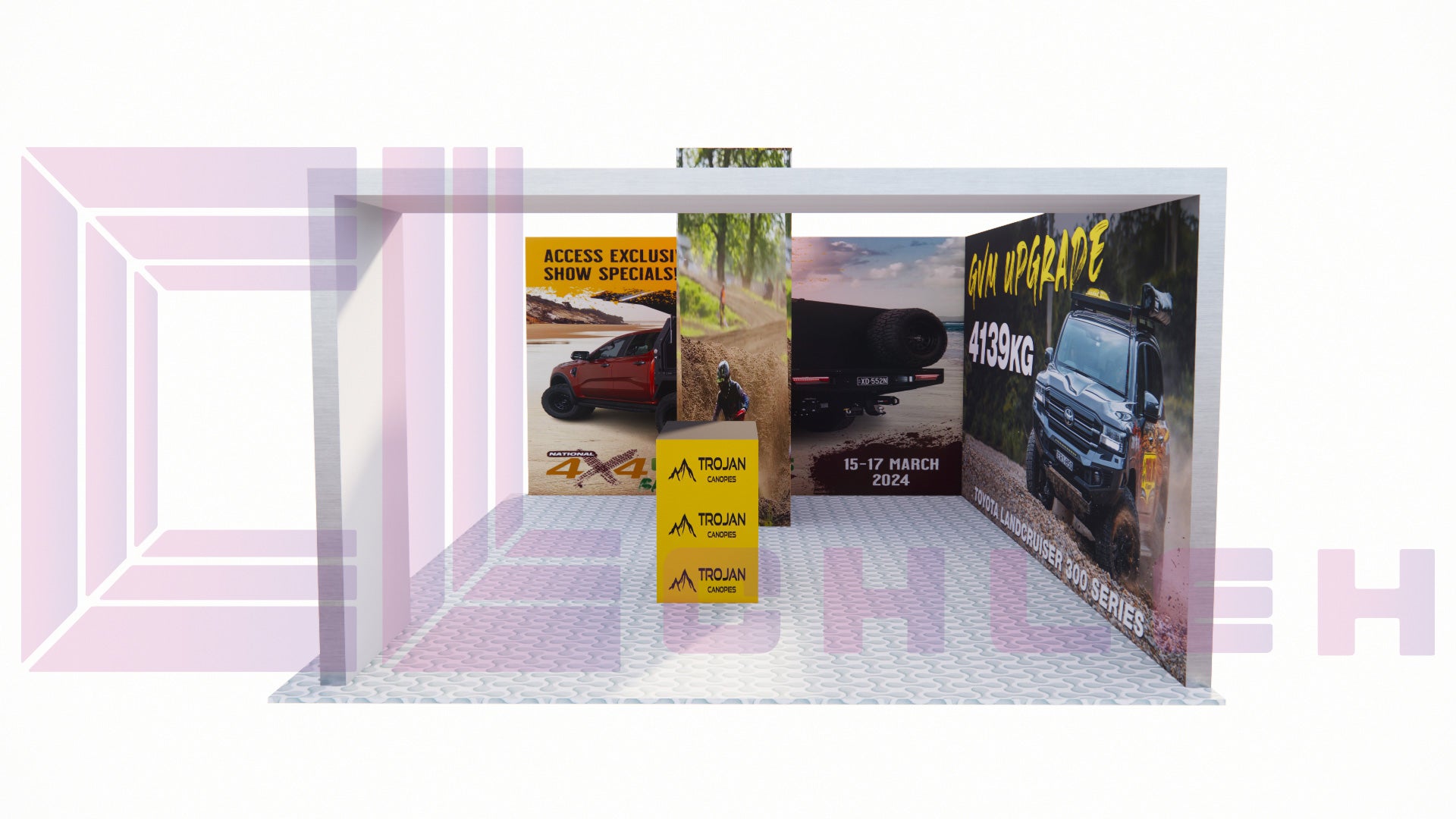 Creative Luminars Dynamic 20x10 Booth Featuring LED Tower