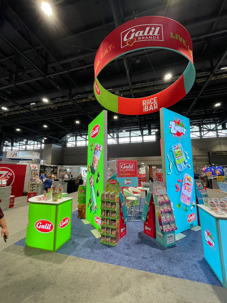 Customizable Backlit Trade Show Exhibition Stand Design With Curved ...