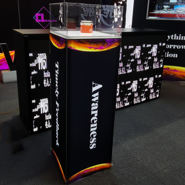 Trade Show Acrylic Showcase Display Cabinet with Built-In Lighting ...