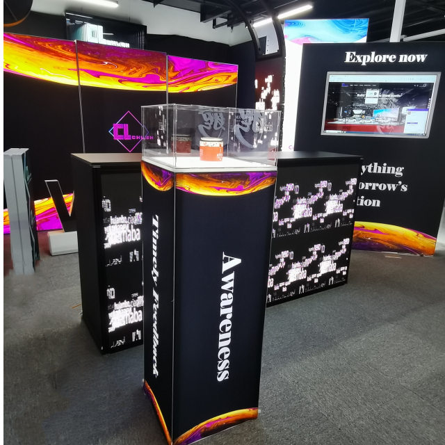 Trade Show Acrylic Showcase Display Cabinet with Built-In Lighting ...